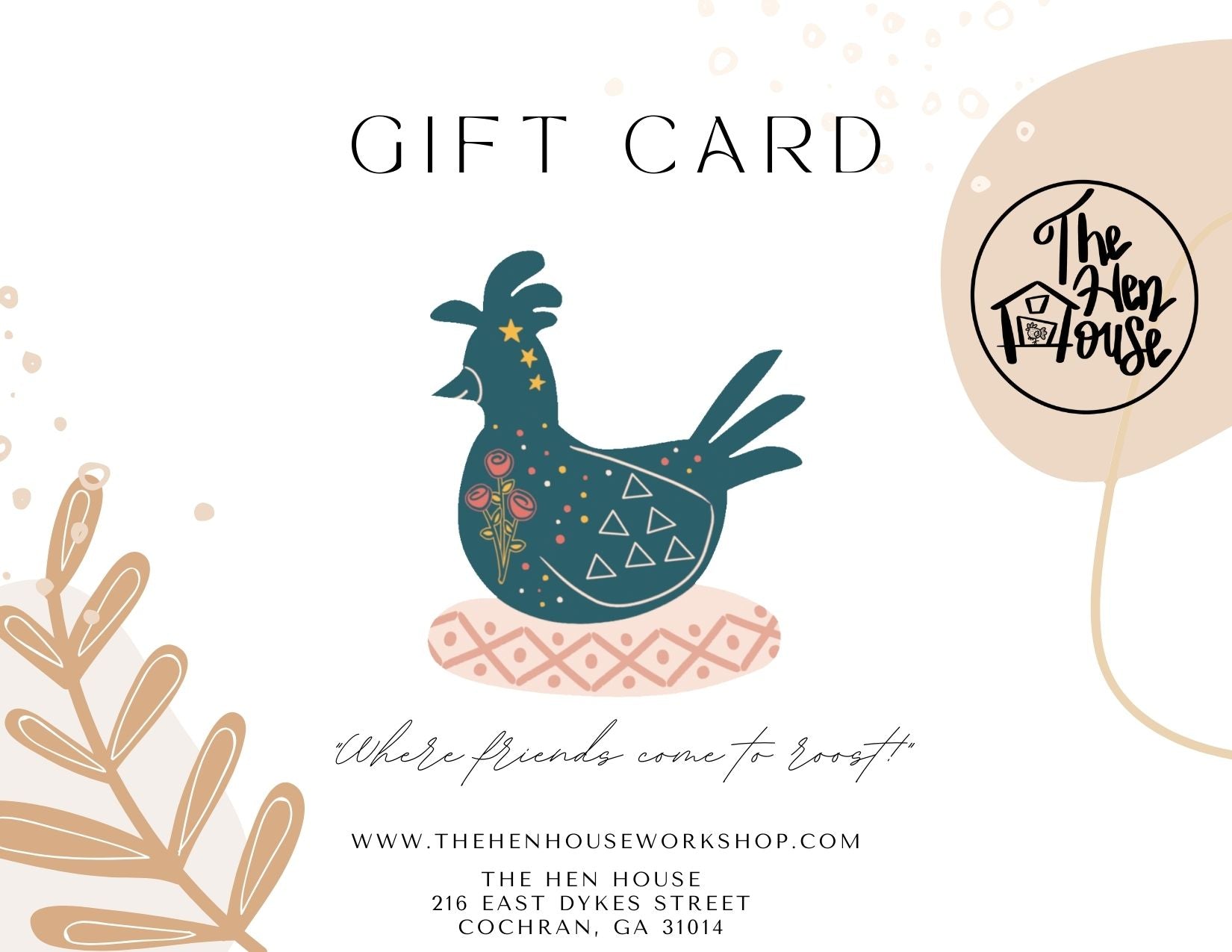 The Hen House - DIY Workshop Gift Card